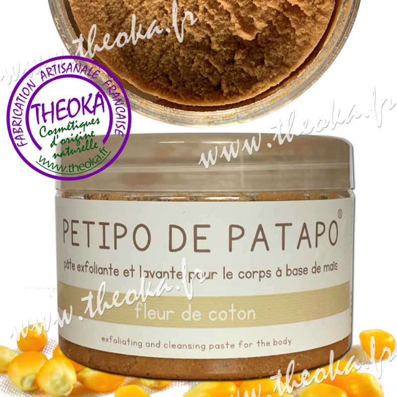 PETIPO PATAPO coton exfoliant douche bain peau naturel gommage